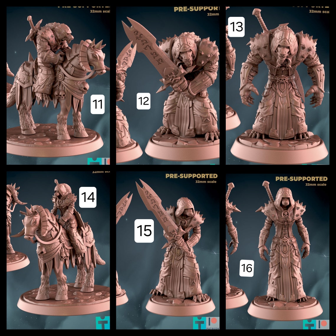 Death Knight Miniatures Vol 1 - Etsy