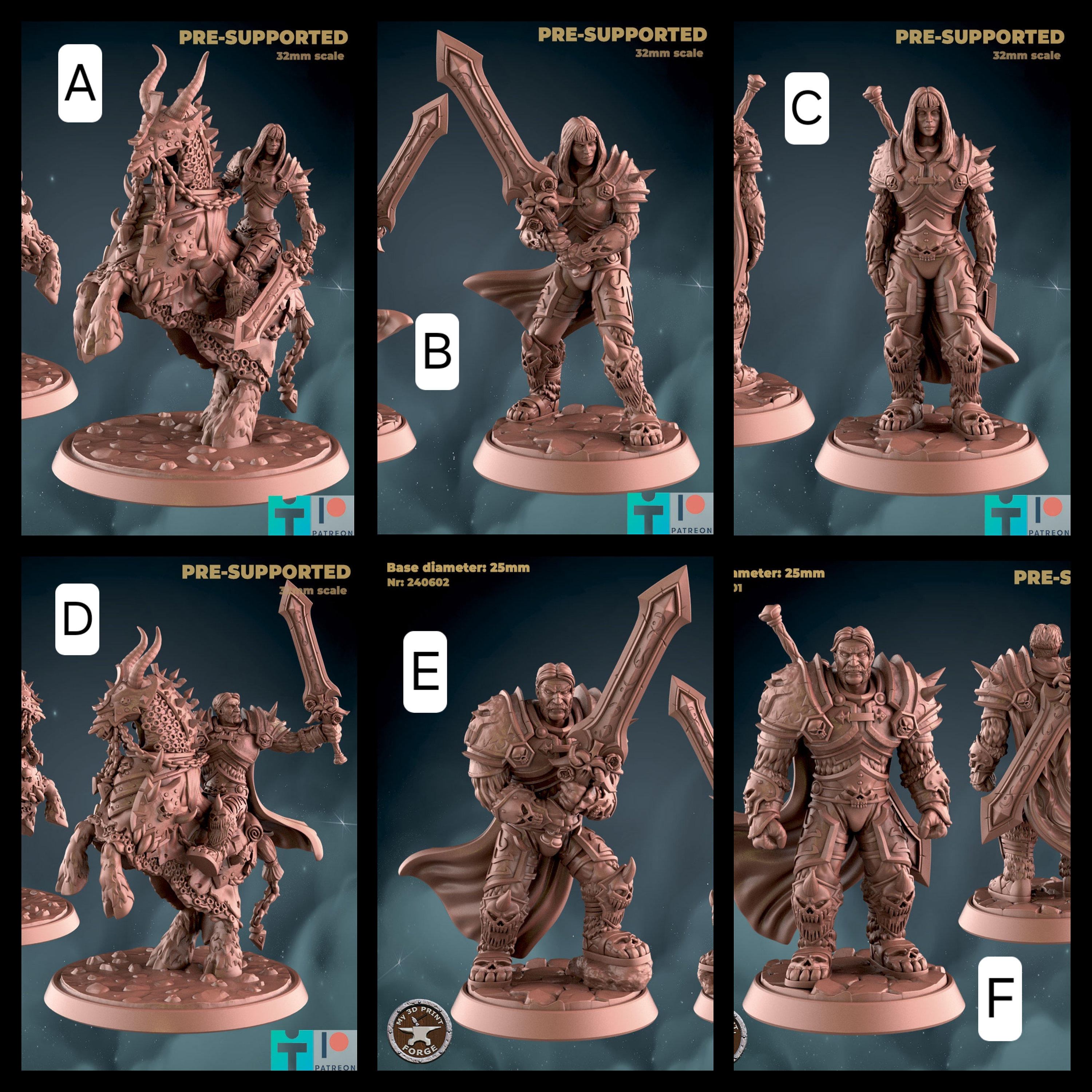 Death Knight Miniatures Vol 1 - Etsy