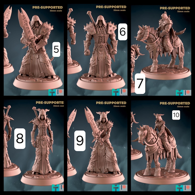 Death Knight Miniatures Vol 1 - Etsy