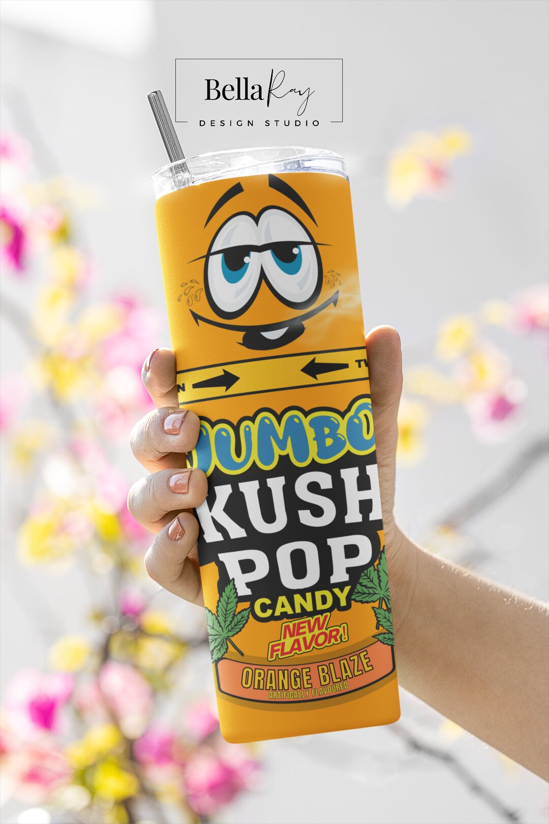 Jumbo Kush Pop Candy, Orange Blaze Flavour, Smokers, 20oz Tumbler, Weed ...