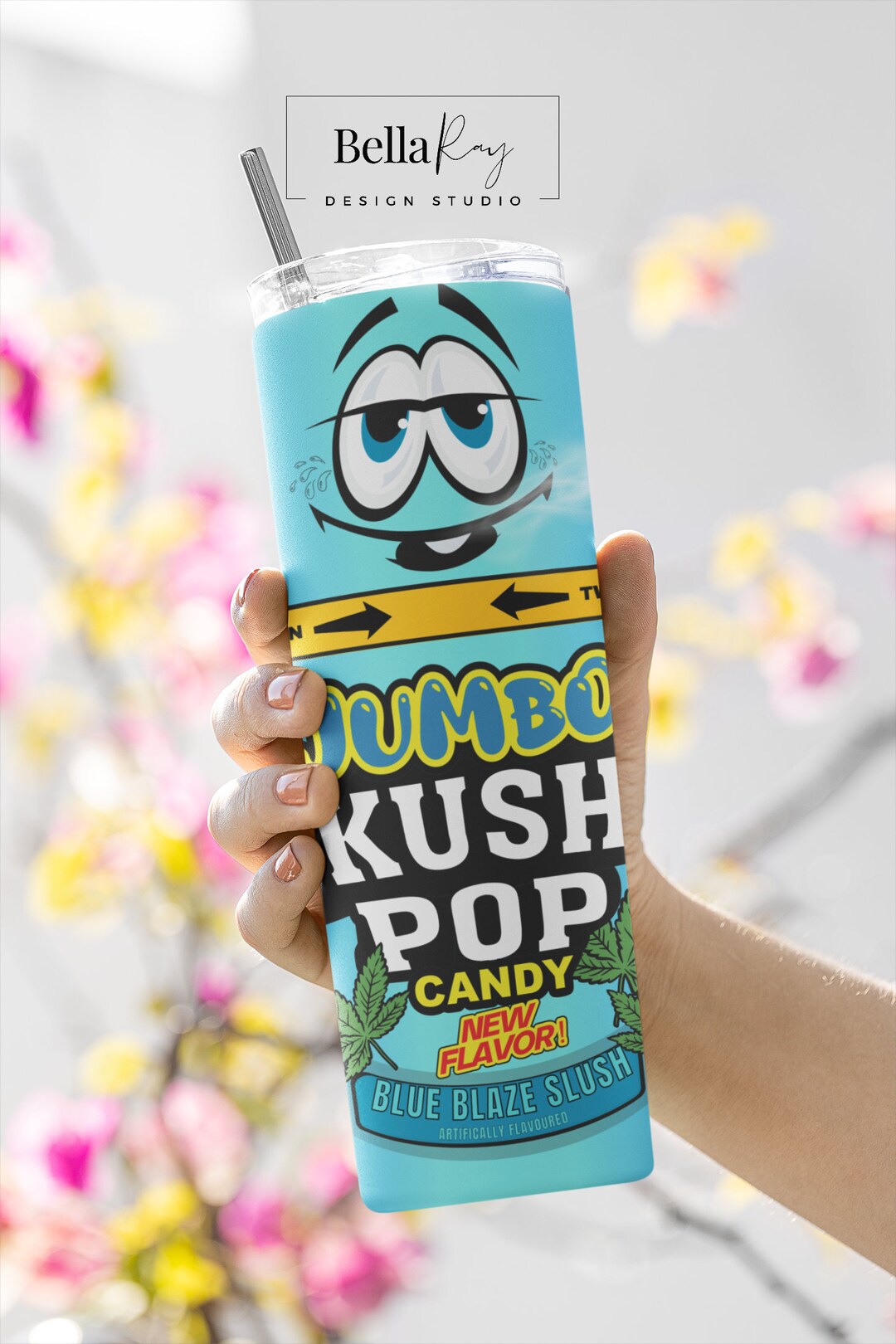 Jumbo Kush Pop Candy, Teal, Blue Blaze Slush Flavour, Smokers, 20oz ...