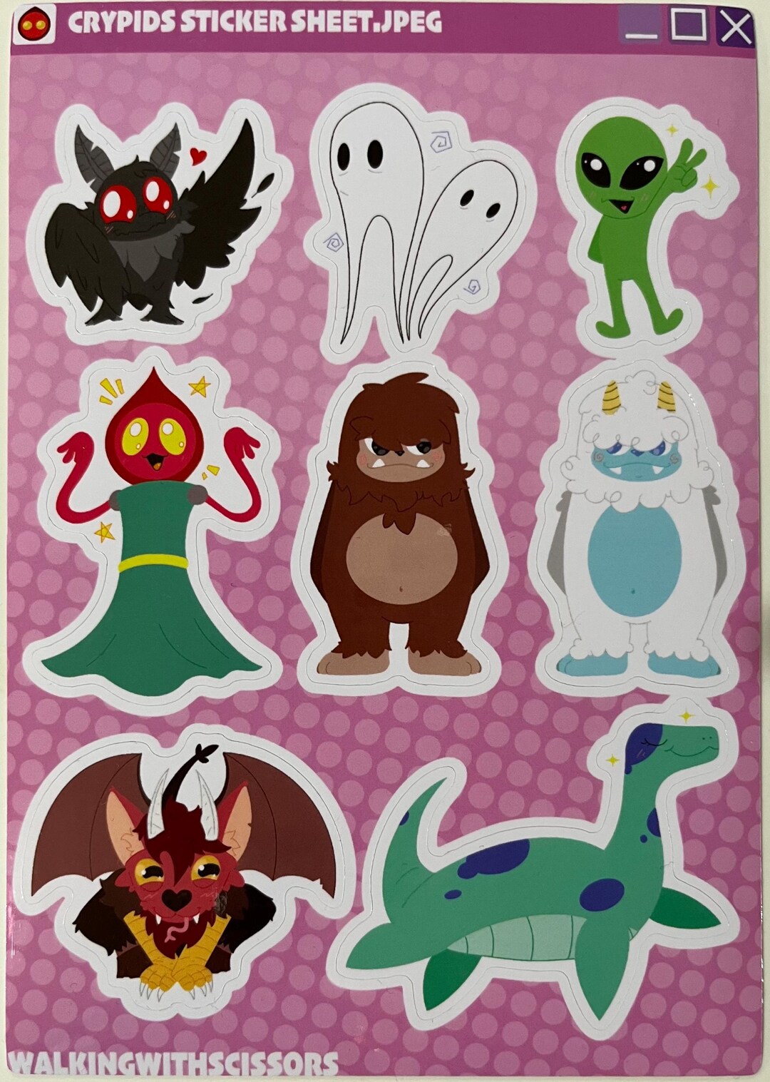 Cryptids | Sticker Sheet - Etsy