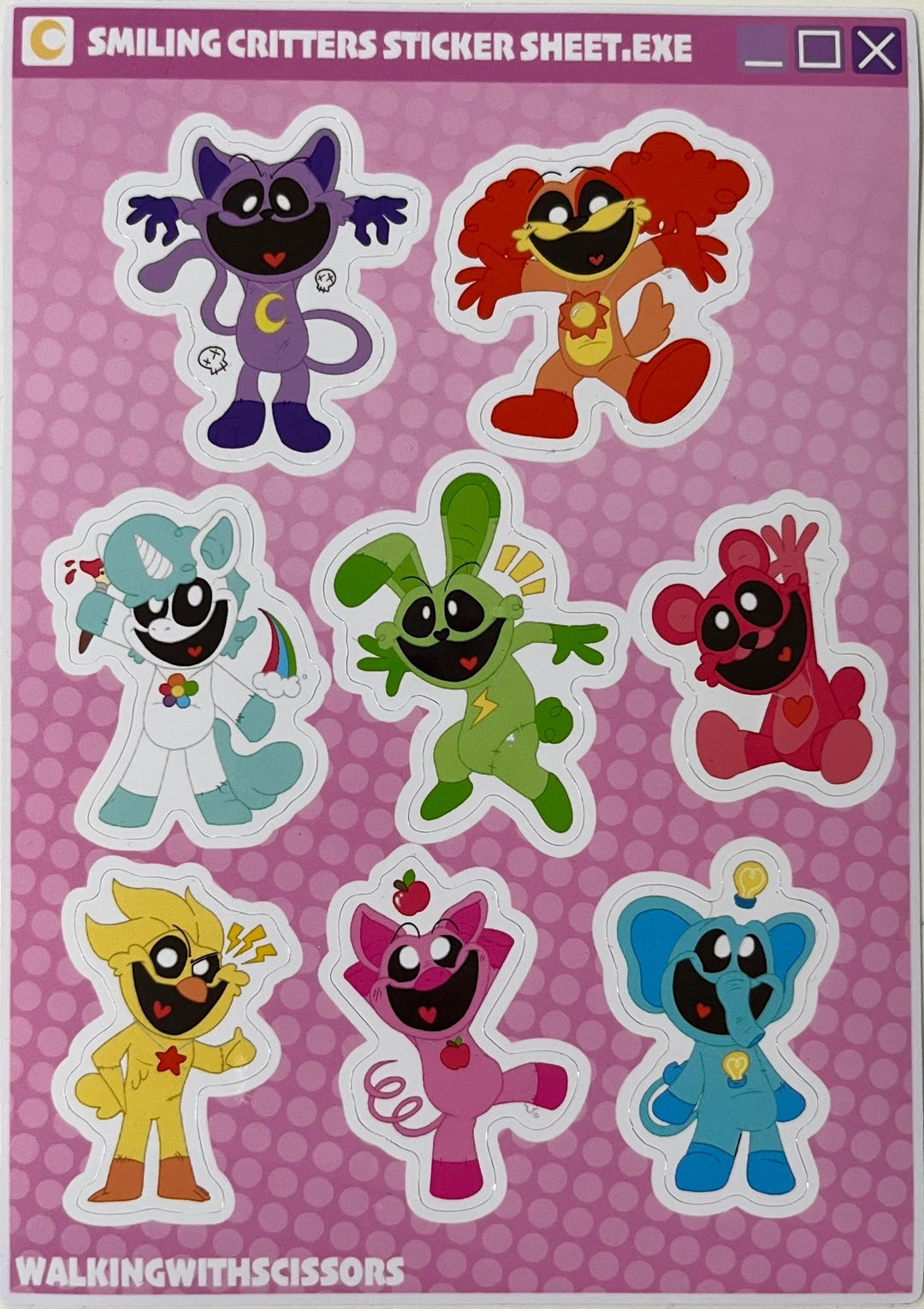 Smiling Critters Poppy Playtime Sticker Sheet - Etsy
