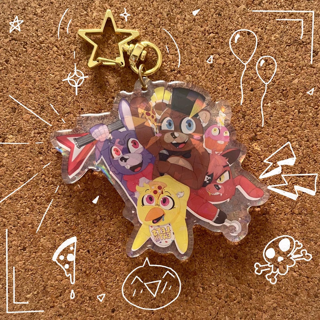 Faz Gang Five Nights at Freddys, FNAF Keychain/ Charm - Etsy