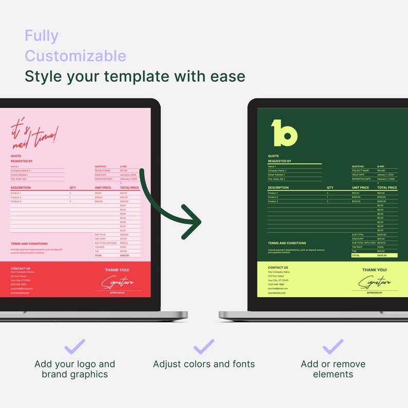 Nail Salon Invoice Template - Customizable With Google Sheets - Etsy