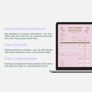 Flower Shop Price Quote Template, Florist Quotation Template ...