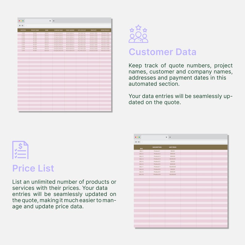Flower Shop Price Quote Template, Florist Quotation Template ...
