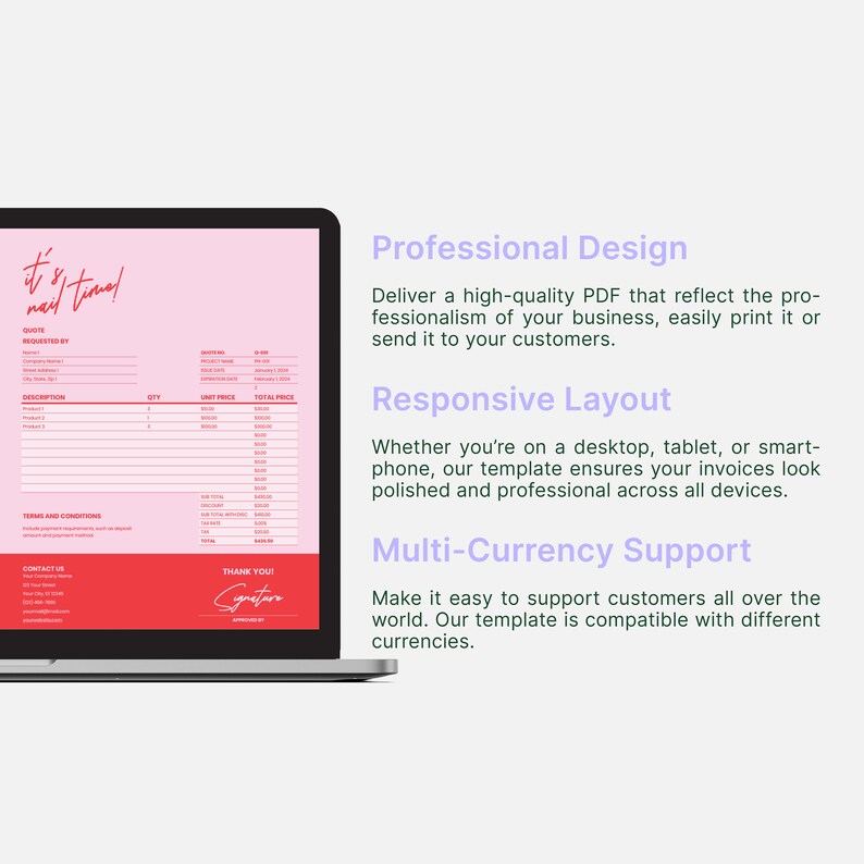 Nail Salon Invoice Template - Customizable With Google Sheets - Etsy