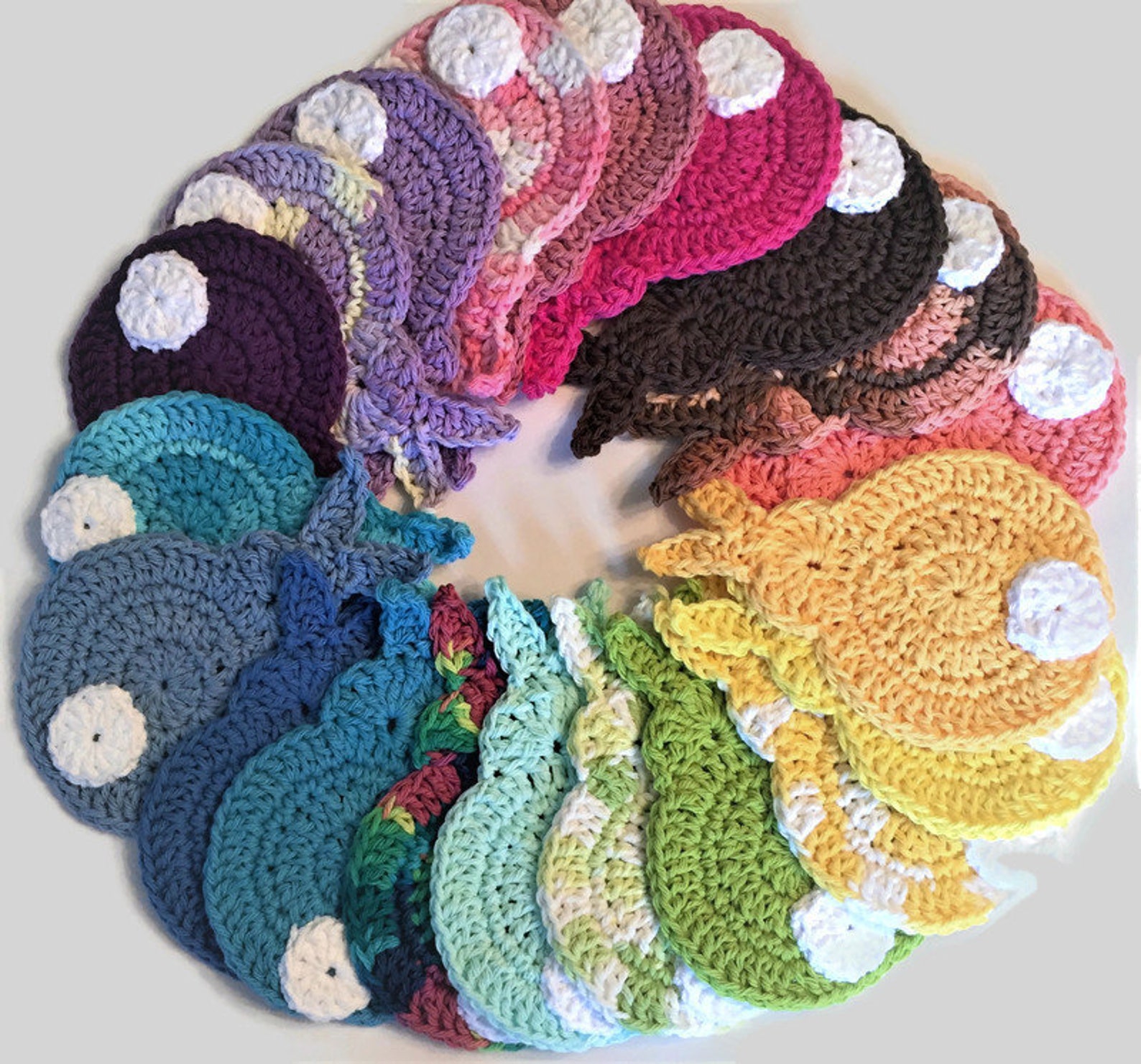 Colorful Easter Bunny Coasters 100% Cotton Drink Coasters 20 - Etsy