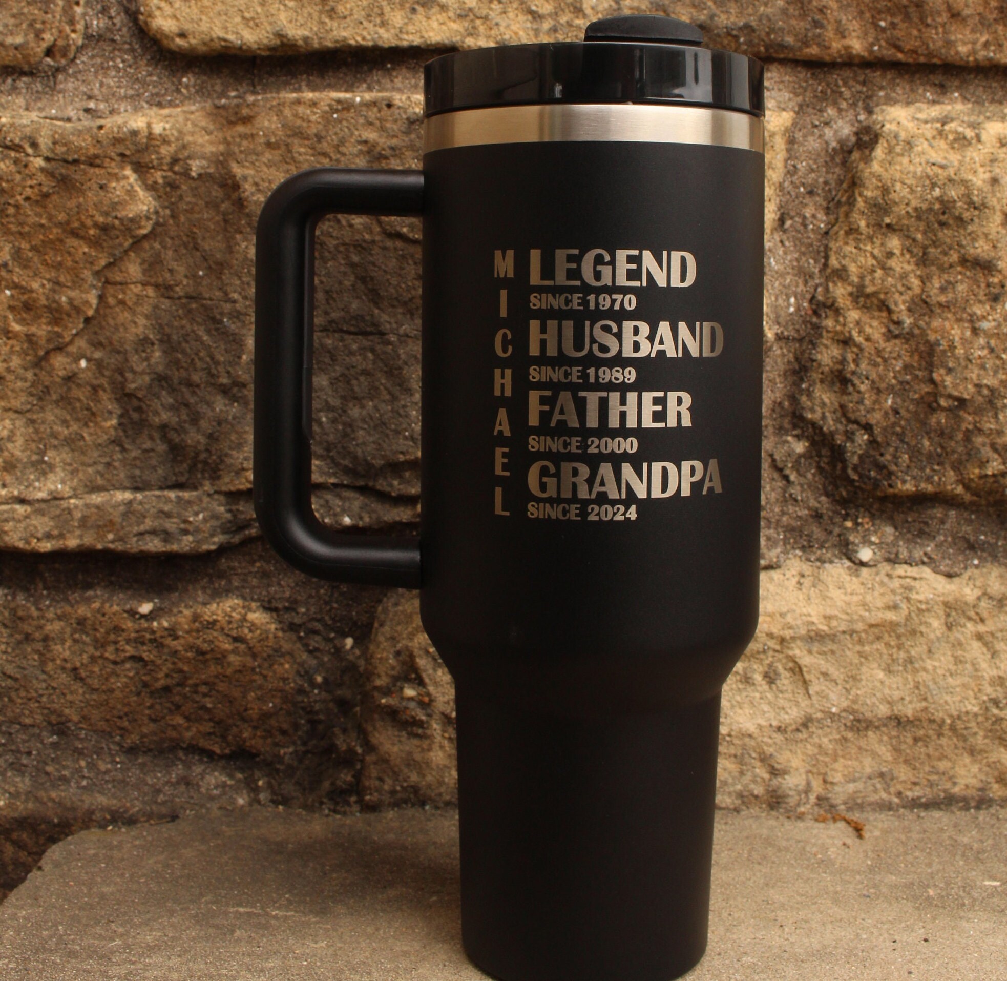 Father's Day Name Tumbler 40oz, Custom Fathers Day Gift, Present for ...