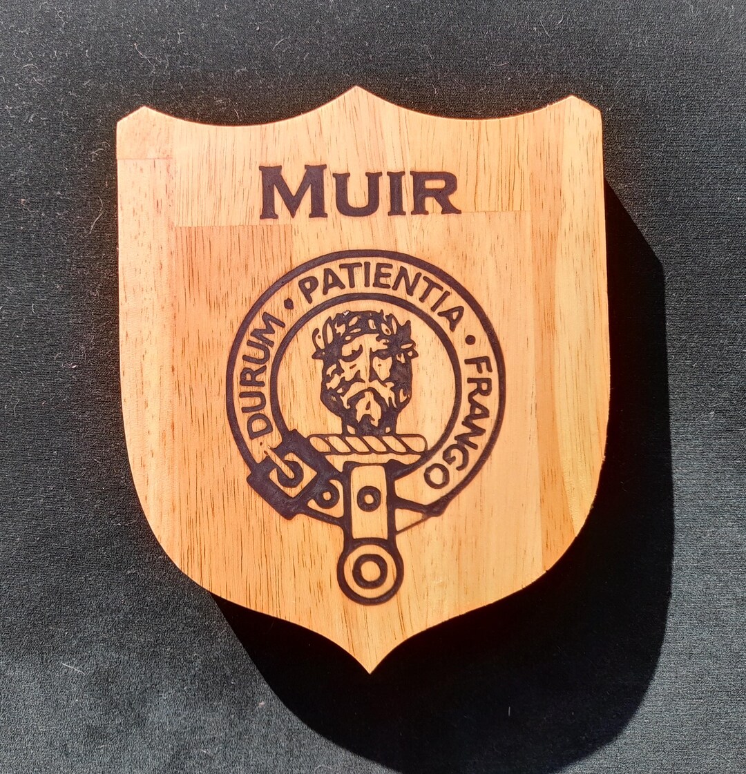 Clan Muir - Carved Timber Crest - Etsy