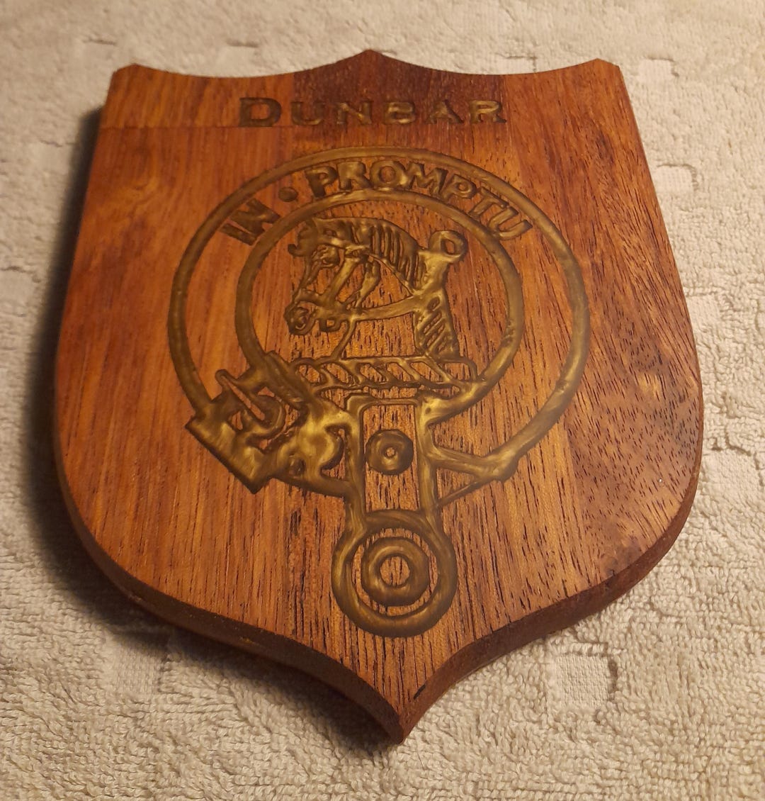 Clan Dunbar - Carved Timber Crest - Etsy