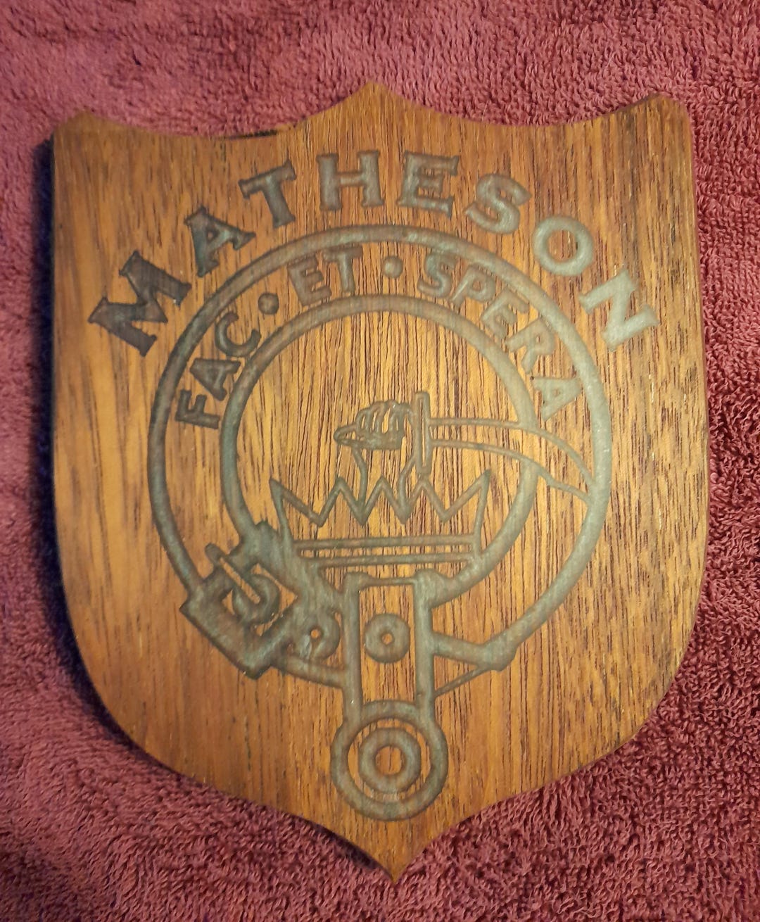 Clan Matheson - Carved Timber Crest - Etsy