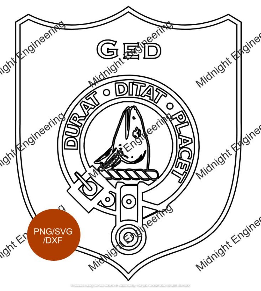 Clan Ged - Simple SVG/DXF for Cnc/laser - Etsy