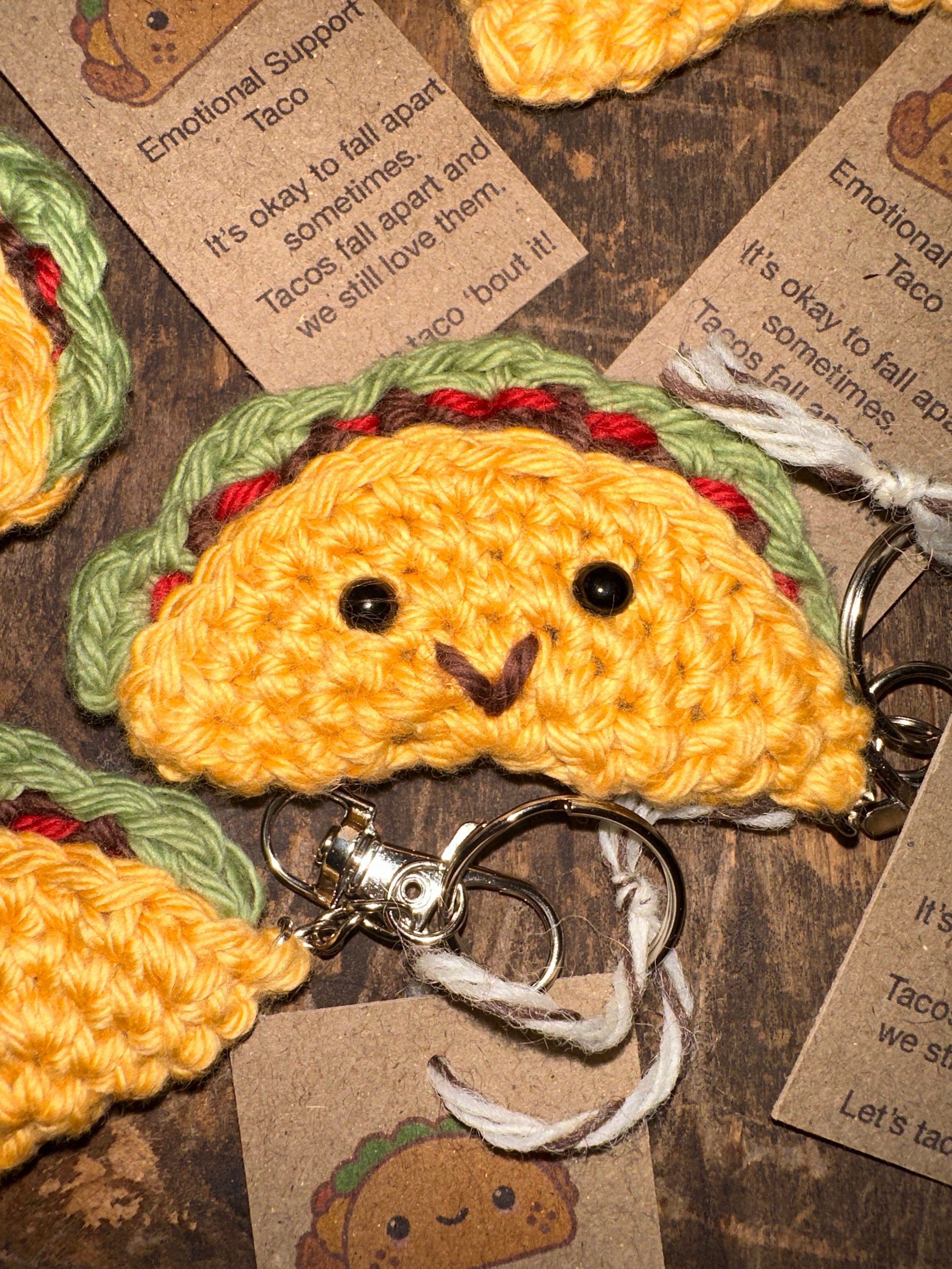 Emotional Support Taco Keychain - Etsy