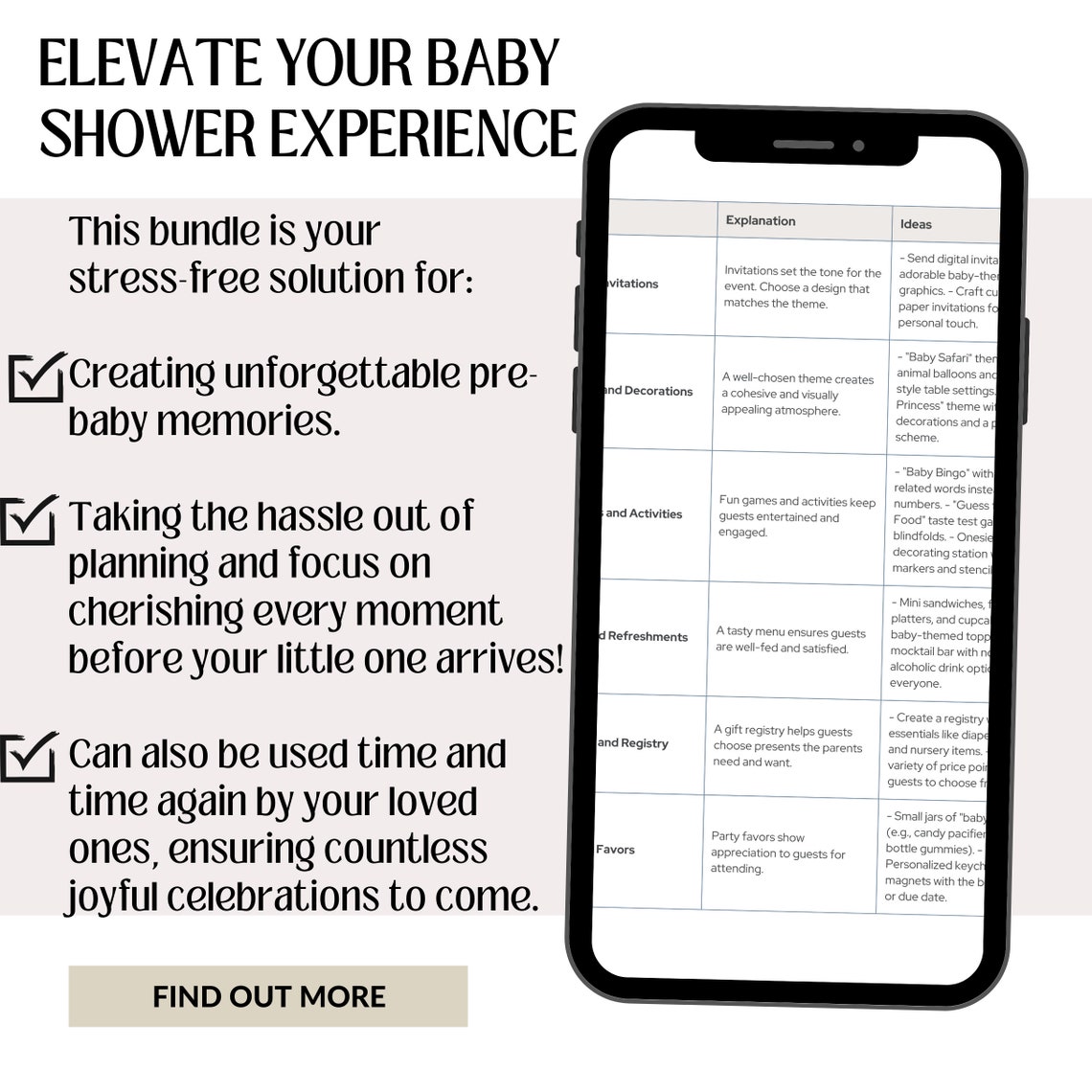 Baby Shower Games | Planning Kit for Newborn Celebration | Baby Shower ...