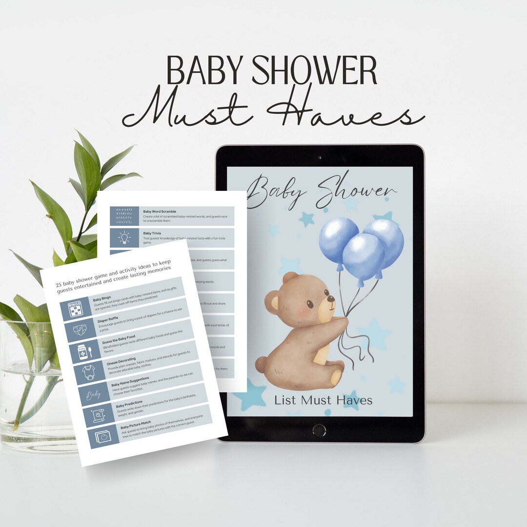 Baby Shower Games | Planning Kit for Newborn Celebration | Baby Shower ...