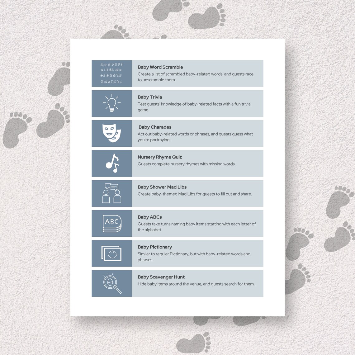 Baby Shower Games | Planning Kit for Newborn Celebration | Baby Shower ...