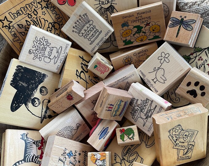 Rubber Stamp Lot-instant Collection-scrapbooking-card Making-rubber ...