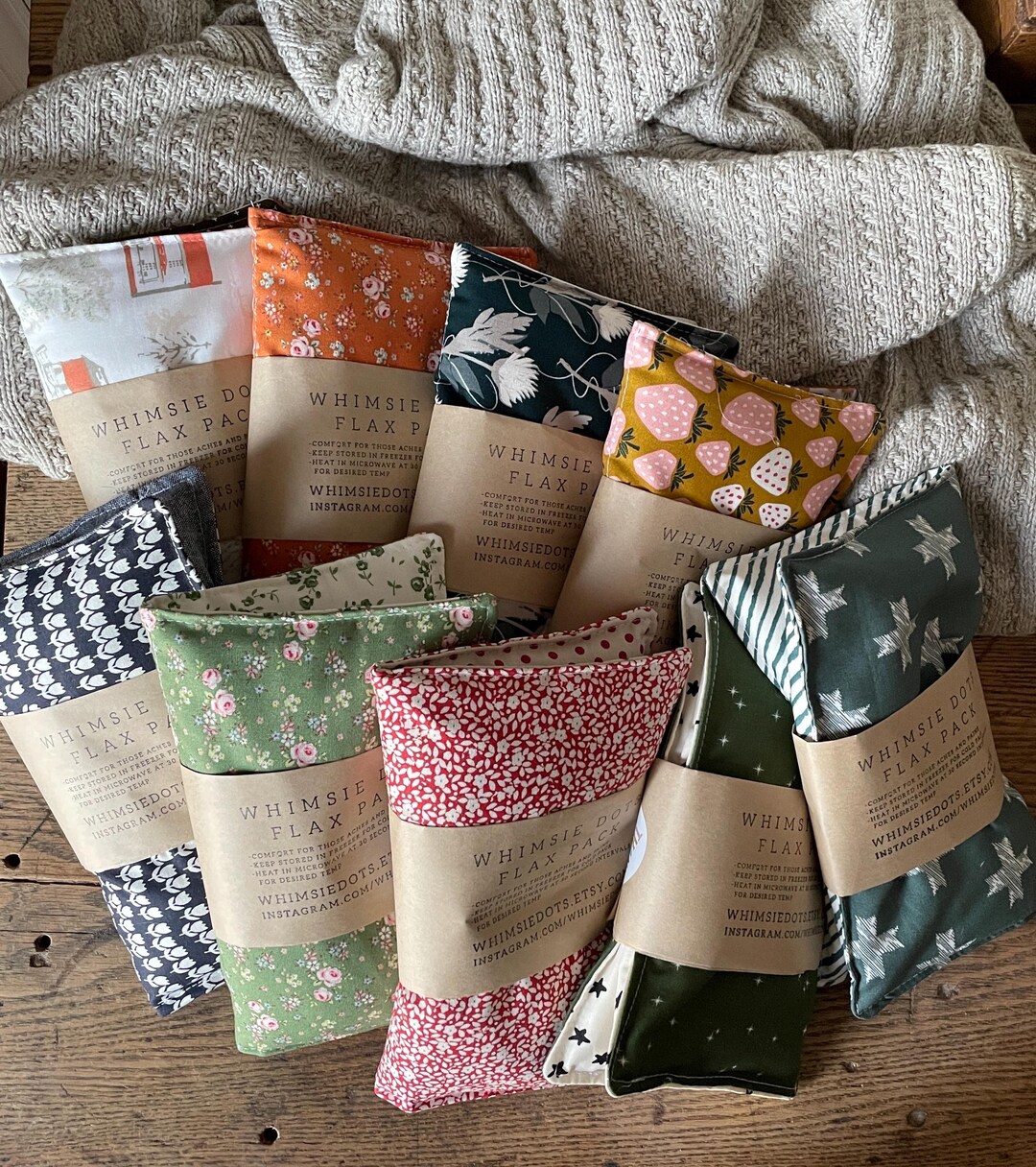 Flax Seed Pack-hot or Cold-medium-arthritis Comfort Therapy-9 Different ...