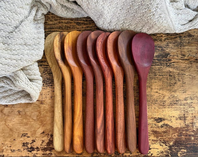 Handmade Wooden Spoons-kitchen Cookware-rustic Charm-cottagecore-farm ...