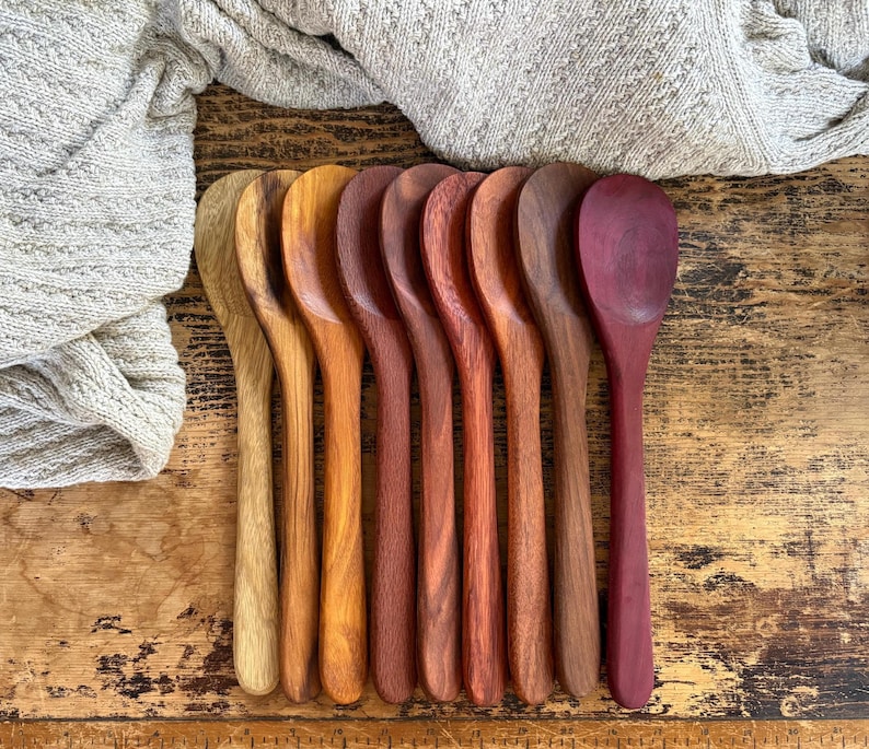 Handmade Wooden Spoons-kitchen Cookware-rustic Charm-cottagecore-farm ...