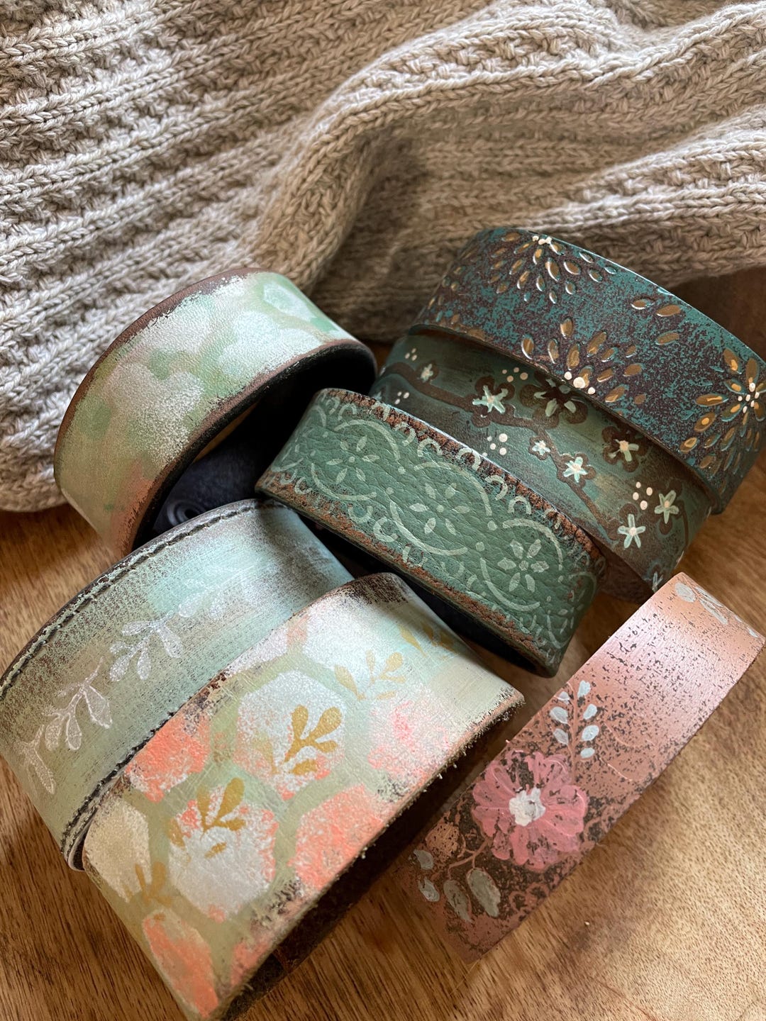 Customizable Leather Cuffs-choose Your Own Words and Size- Graffiti ...