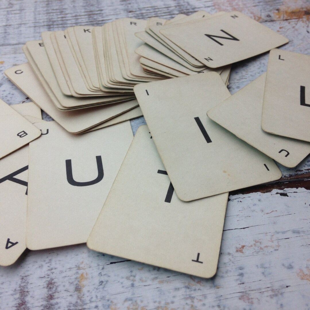 Vintage Alphabet Cards-probe Game Cards - Etsy