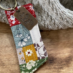 Crazy Quilt Keychain-gifts of Encouragement add a Customized Metal ...
