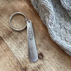 Spoon Stem Keychain-loved-zipper Pull-silverware Collection - Etsy