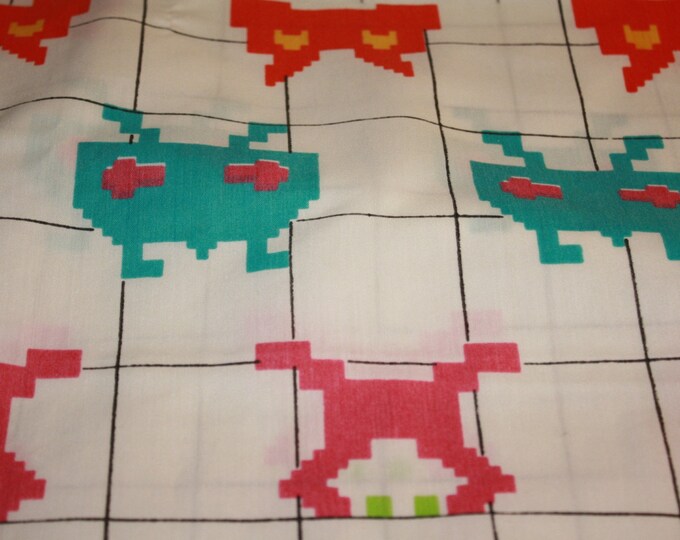 Vintage Space Invaders Fabric-reclaimed - Etsy