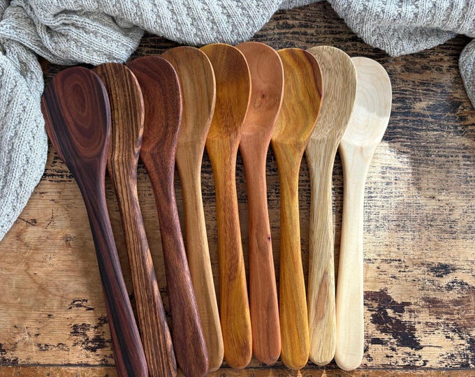 Handmade Wooden Spoons-kitchen Cookware-rustic Charm-cottagecore-farm ...