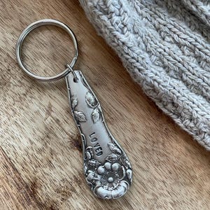 Spoon Stem Keychain-loved-zipper Pull-silverware Collection - Etsy