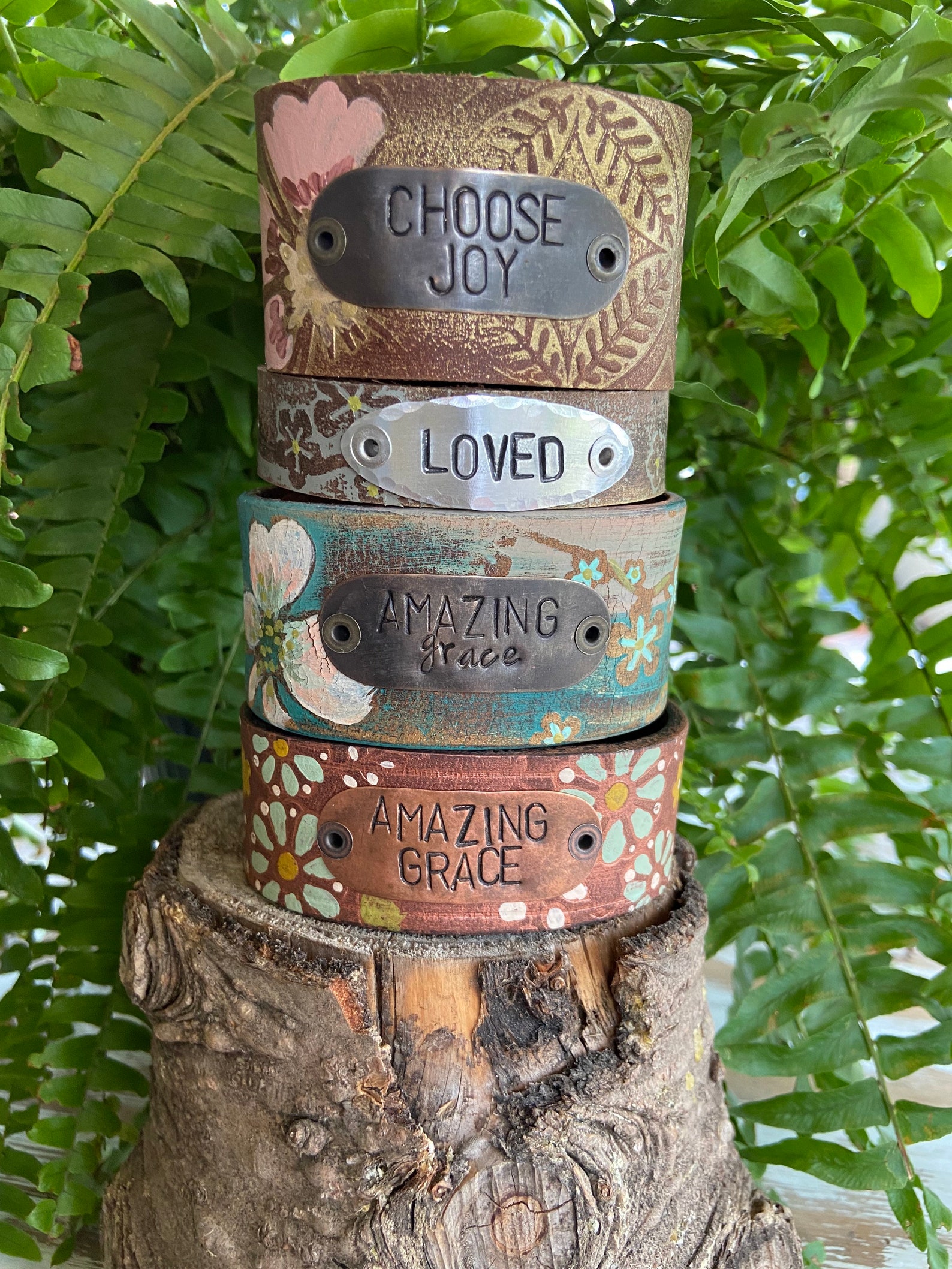 Leather Word Cuffweathered Leather-large 6.5 Inch - Etsy