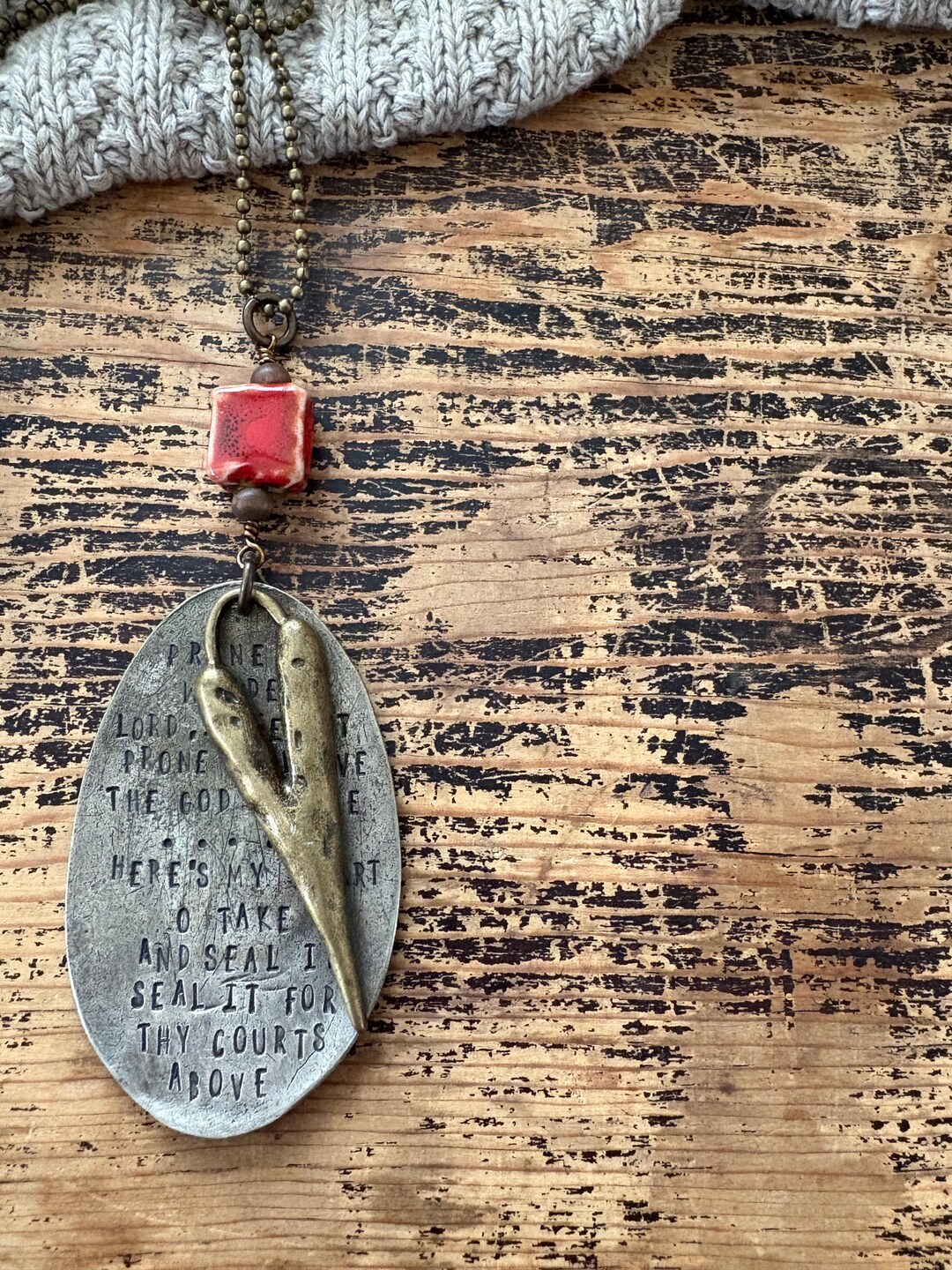 Spoon Necklace-hymn Jewelry-speak Truth-prone to Wander - Etsy