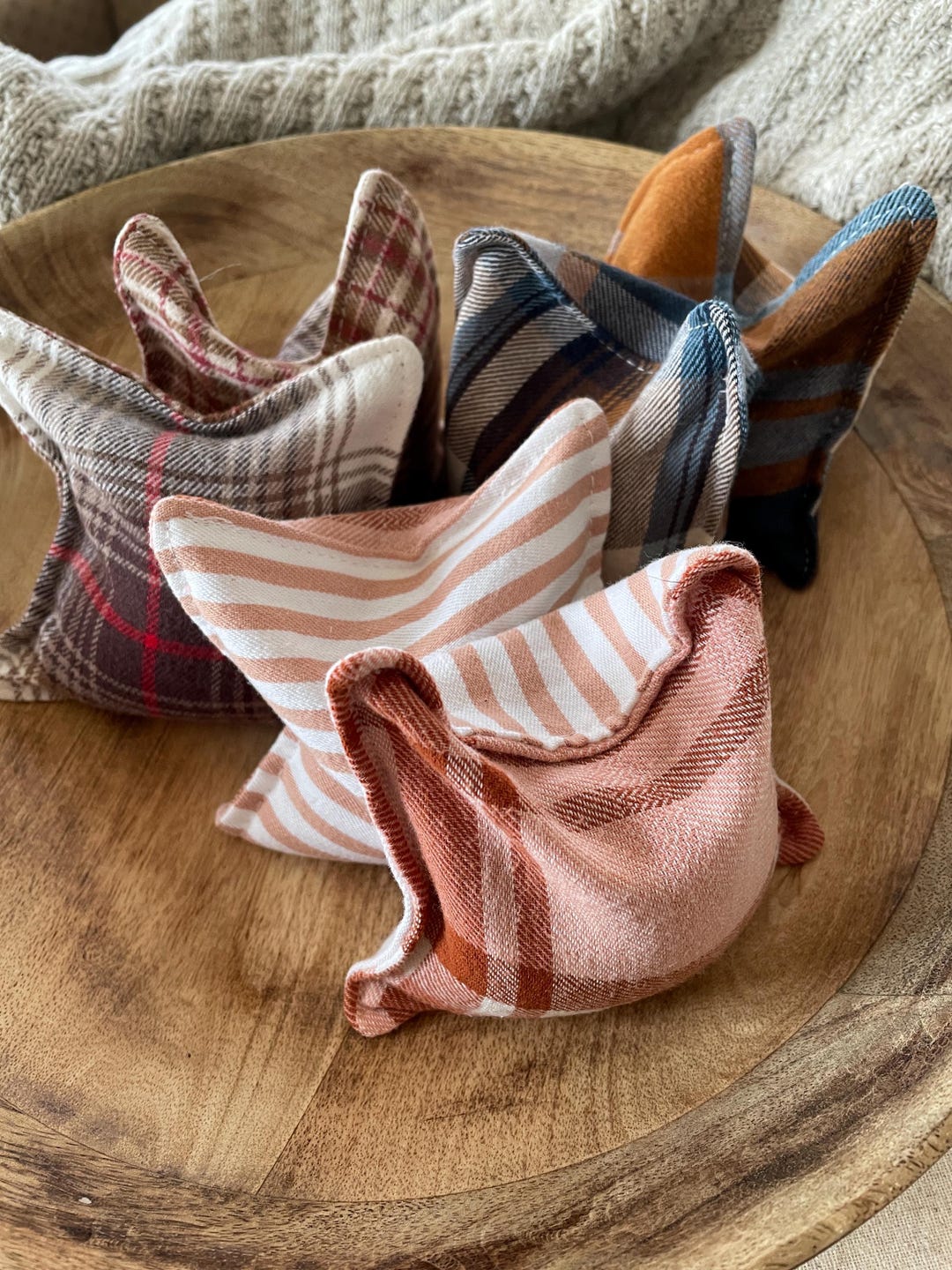 Flaxseed Hand Warmers-hot Hands-eco Friendly-pretty Plaids- Mini Flax ...