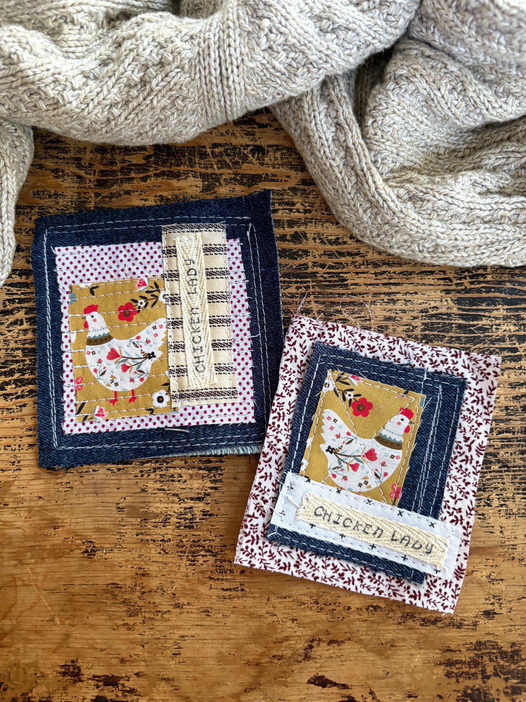 Chicken Lady Patches-add a Patch-repurposed Fabrics--make It Unique - Etsy