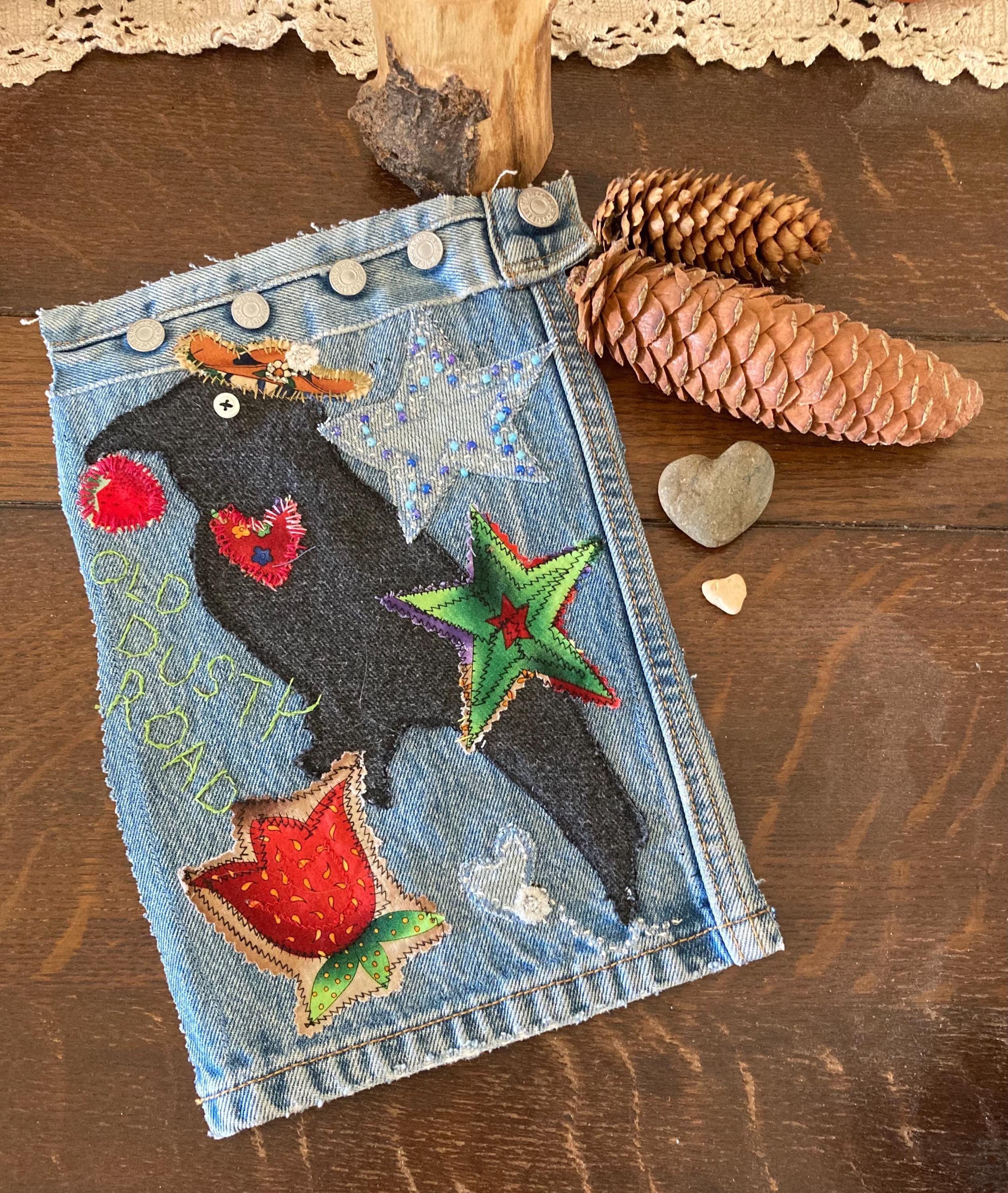 Denim Raven Crow Strawberry Patch for Jeans Fashion Jackets Decor ...