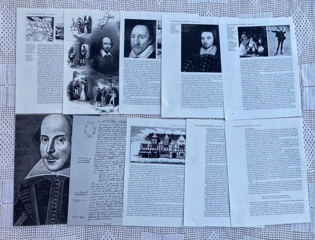 Shakespeare Ephemera Paper Pack: Vintage Pages for Collage ...