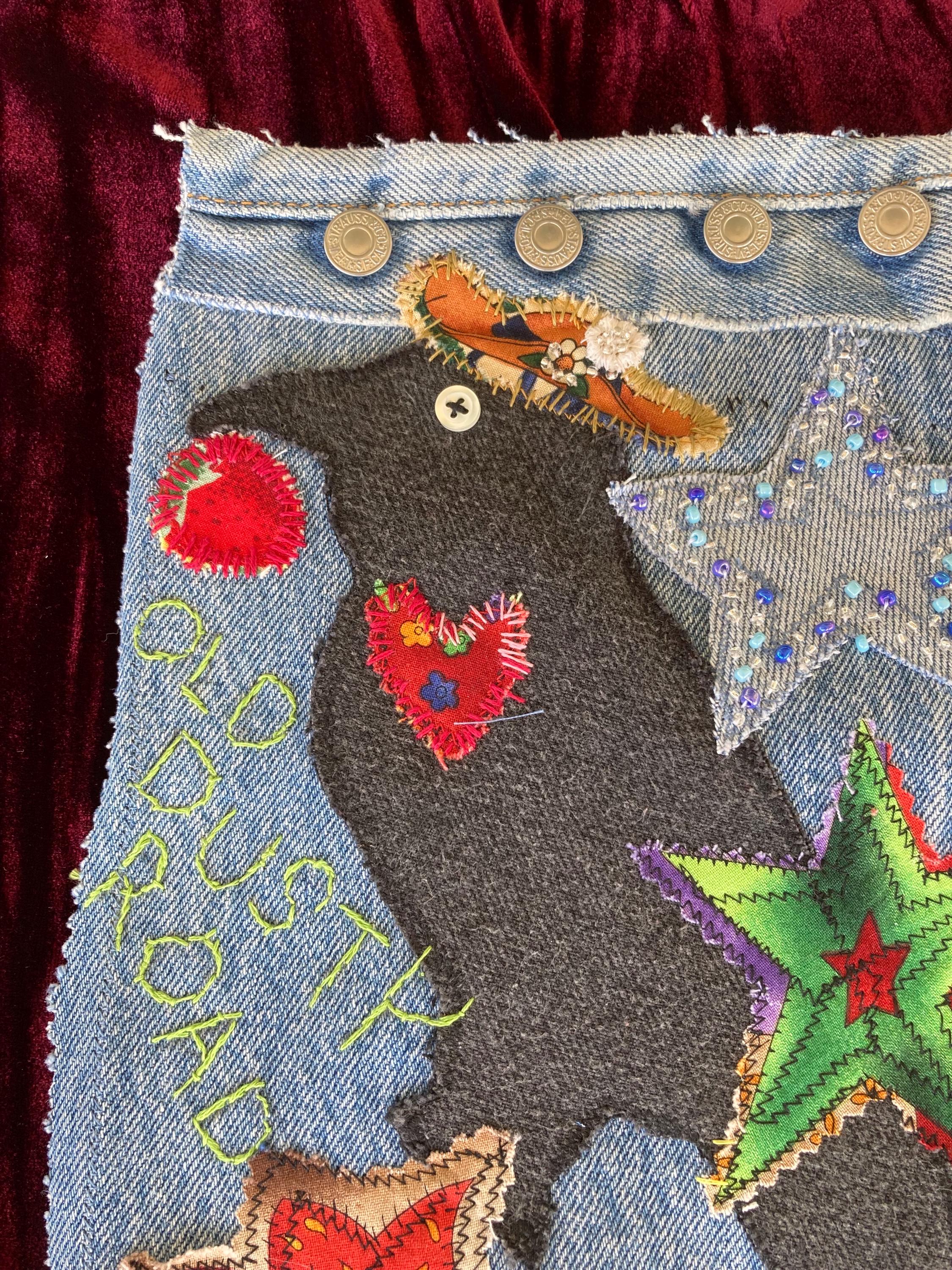 Denim Raven Crow Strawberry Patch for Jeans Fashion Jackets Decor ...