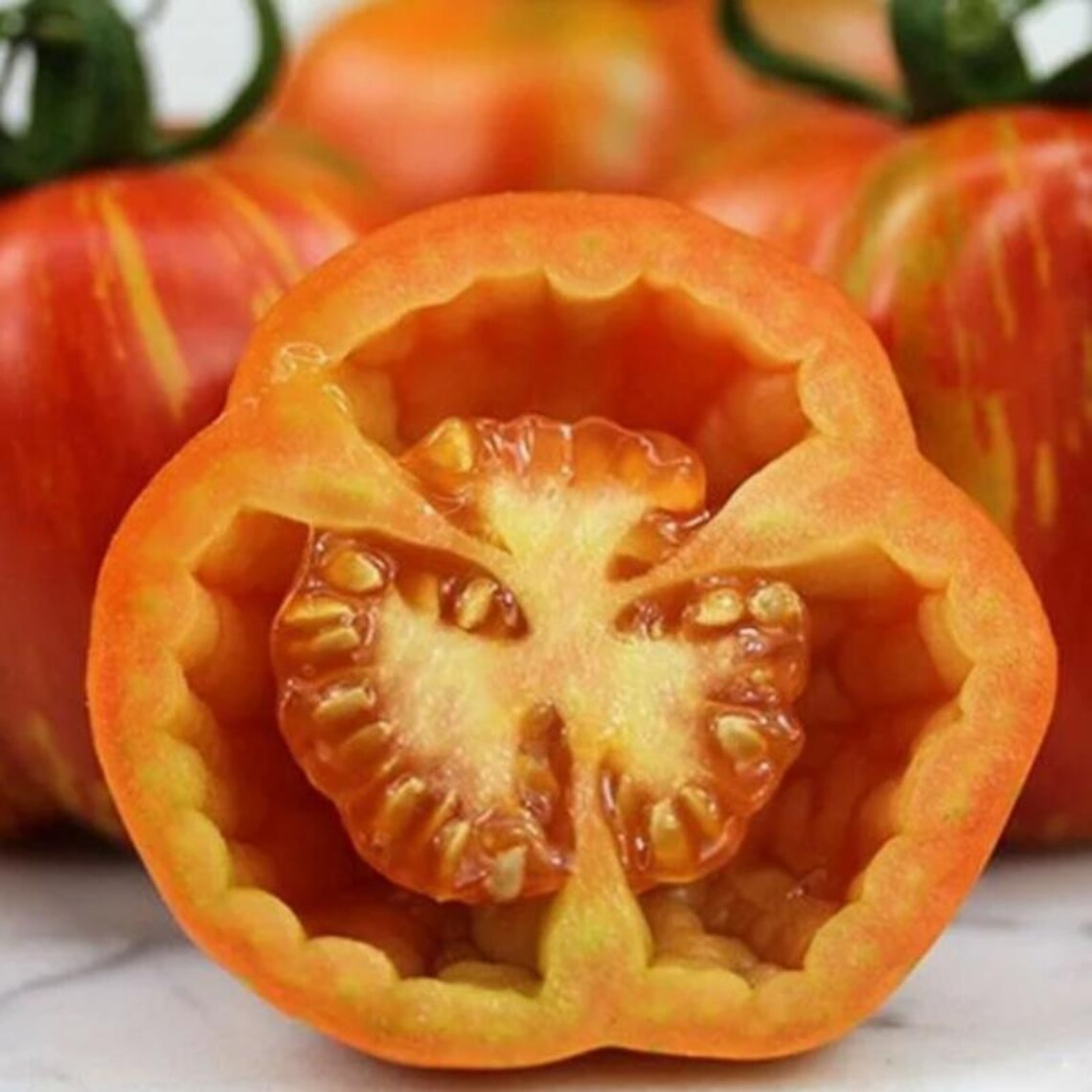Tomato Striped Stuffer 5 Seeds: High-yield Heirloom Organic Non-gmo ...