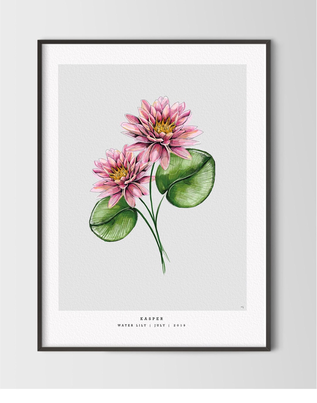 Digital Poster | Individual Birth Flower Print | Birth Flower Poster ...