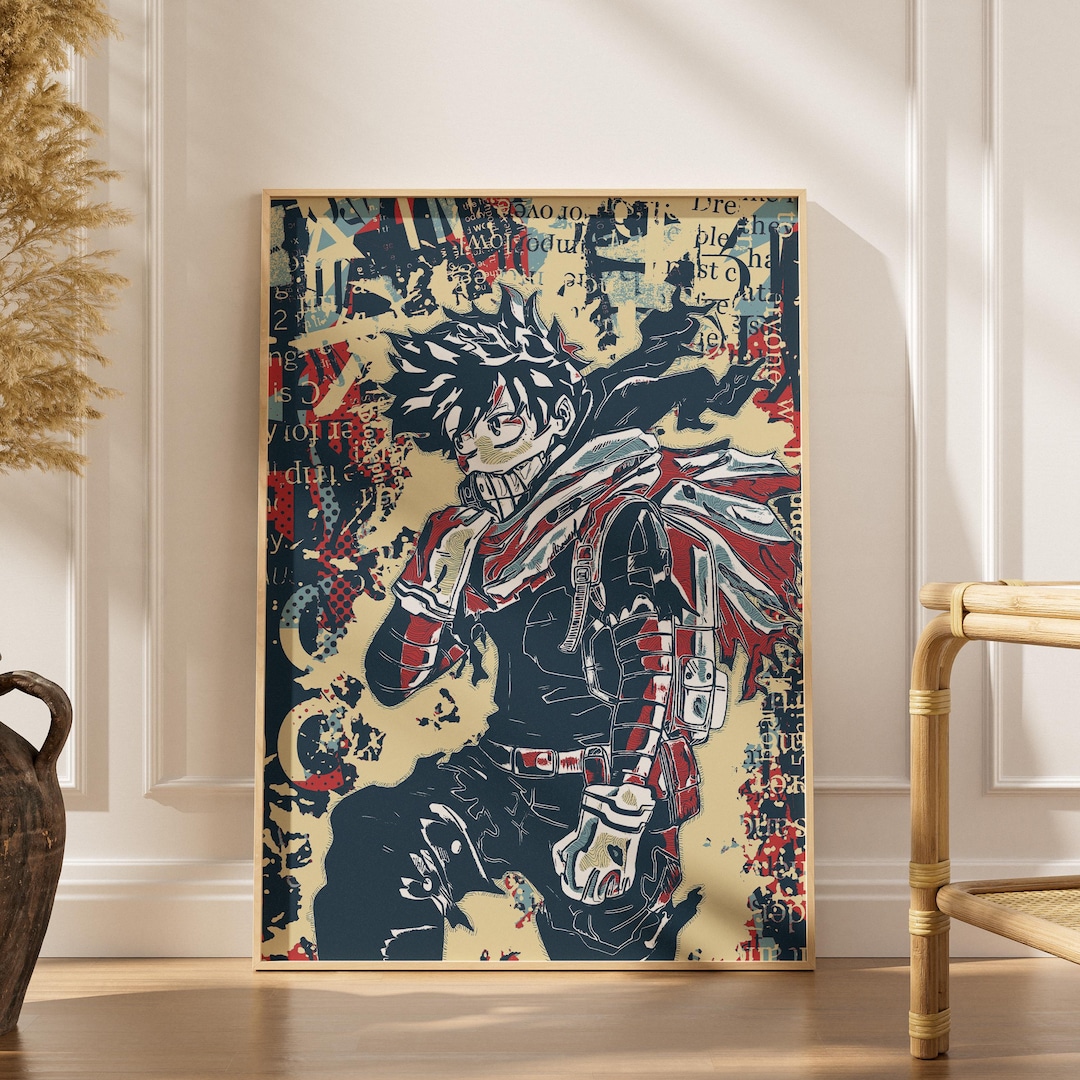 Midoriya Poster | My Hero Academia Digital Art | Deku Wall Print ...