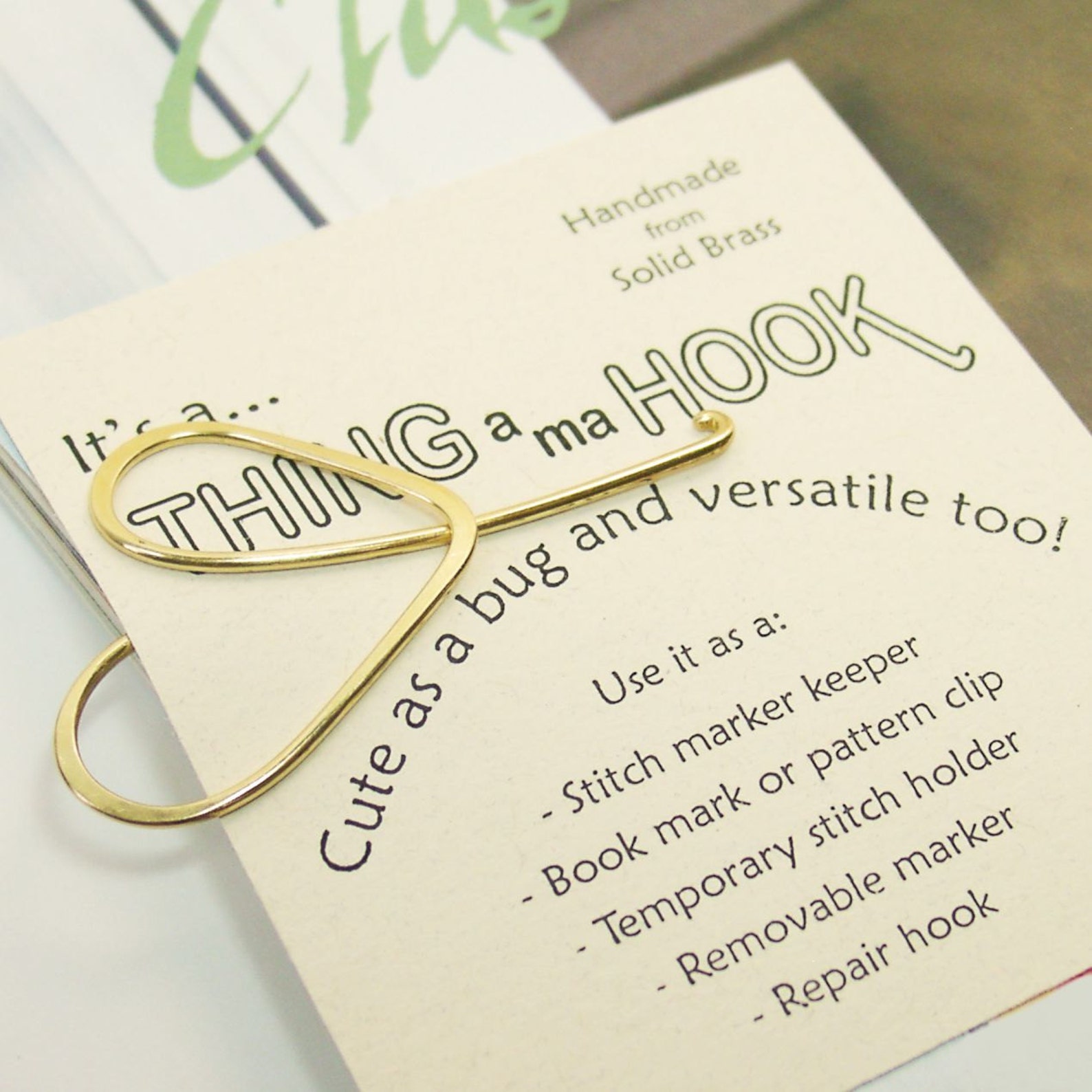 Brass THINGaMaHOOK Stitch Hook | Etsy