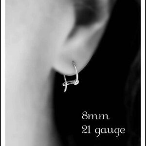 Tiny Silver Hoop Earrings, Sterling Silver Everyday Earring Pair ...