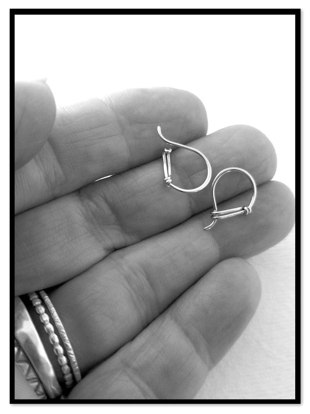 Tiny Silver Hoop Earrings Sterling Silver Everyday Earring - Etsy