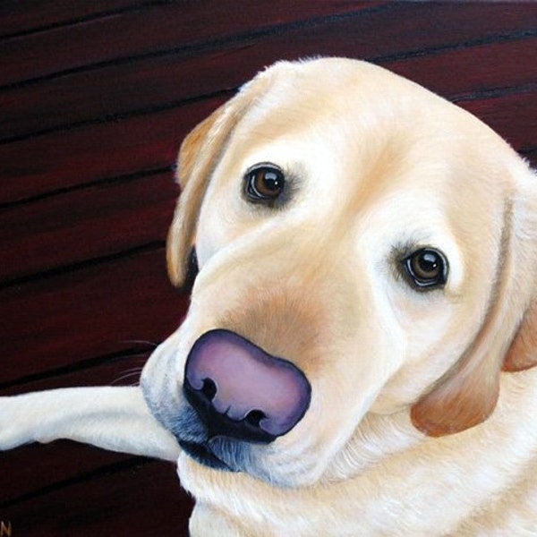 Yellow Lab Painting - Etsy