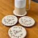 Custom Family Name Engraved Wood Coaster Set - Etsy Canada