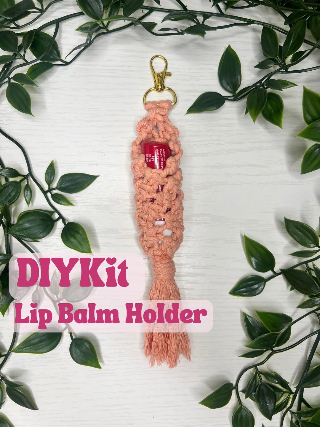 DIY Lip Balm Macrame Kit, Macrame Mother's Day, DIY Lipstick Holder ...