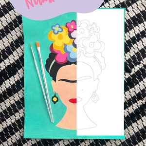 Frida Easy Adult Paint by Number Kit DIY Artwork Decor - Etsy